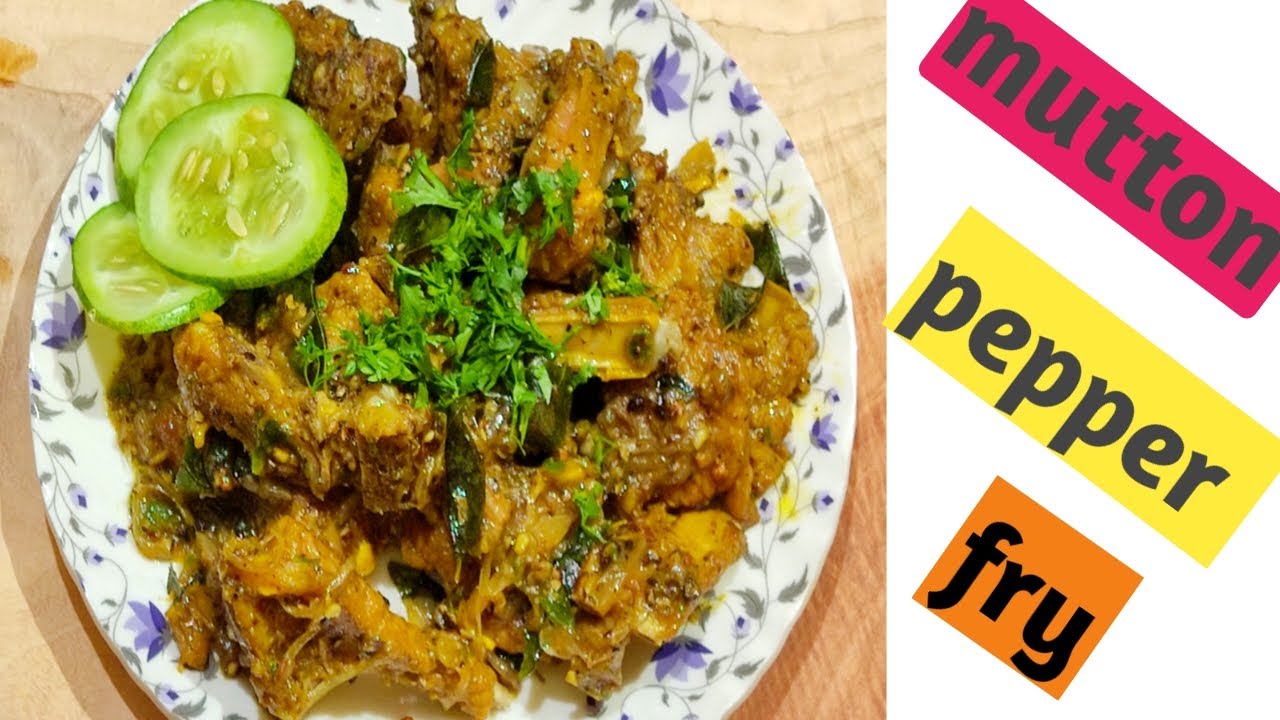 Easy mutton pepper fry - YouTube