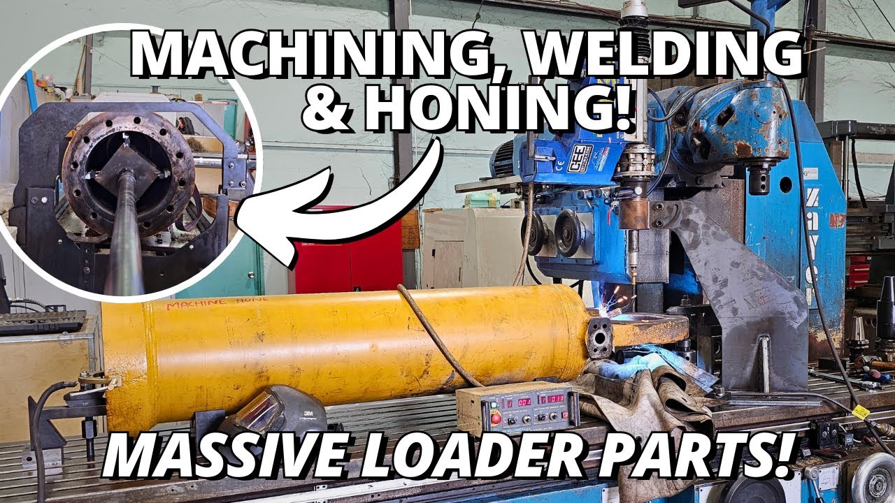 Heavy Equipment Repair on HUGE Cat 992K Loader Cylinders! | Machining ...