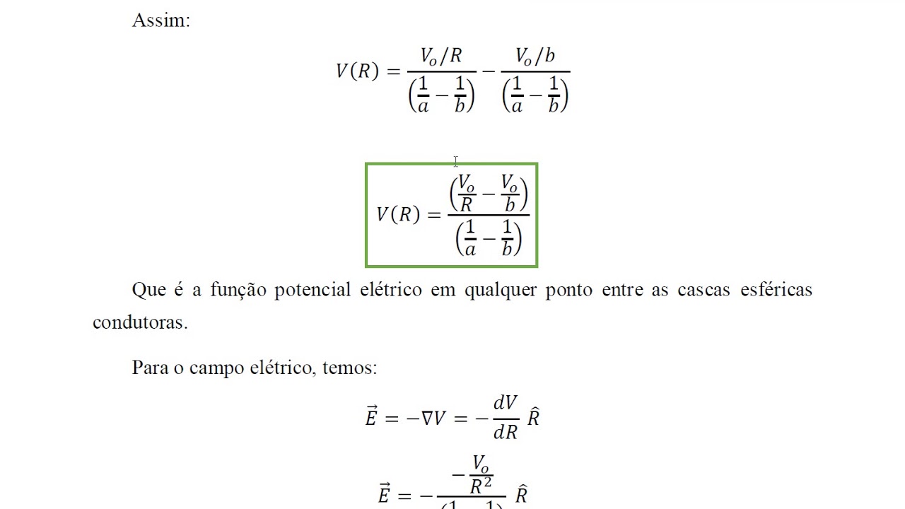 Aula 31 - Eletromagnetismo I: Capacitor Esférico - YouTube