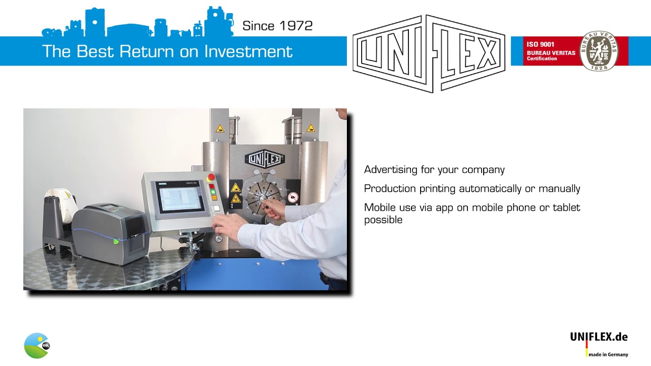 UNIFLEX Top Label-Drucker ULS.2 label printer - YouTube