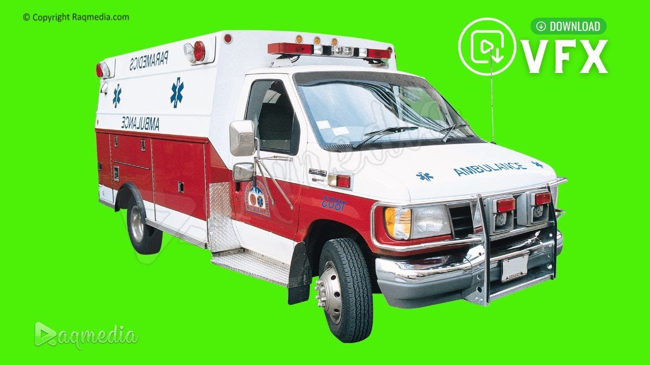 Ambulance Green Screen Chroma Key For Video Editing - YouTube