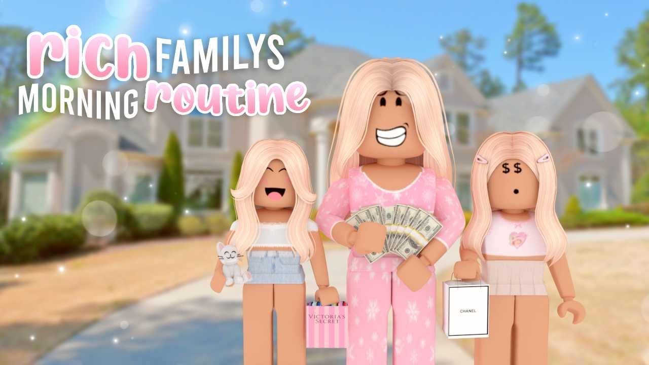 ꒰RICH FAMILYS MORNING ROUTINE꒱ (BLOXBURG ROLEPLAY) || anniella εïз ...