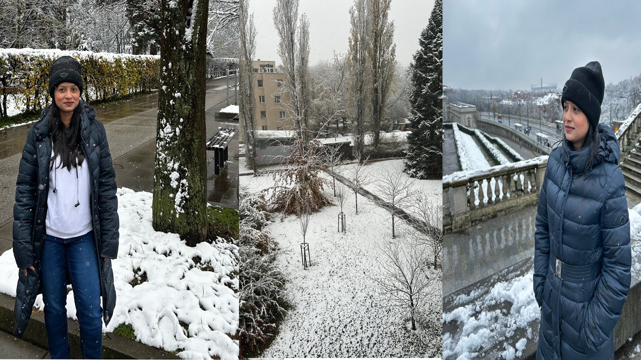My first SnowFall 🌨🌧🌦☂💧 - YouTube
