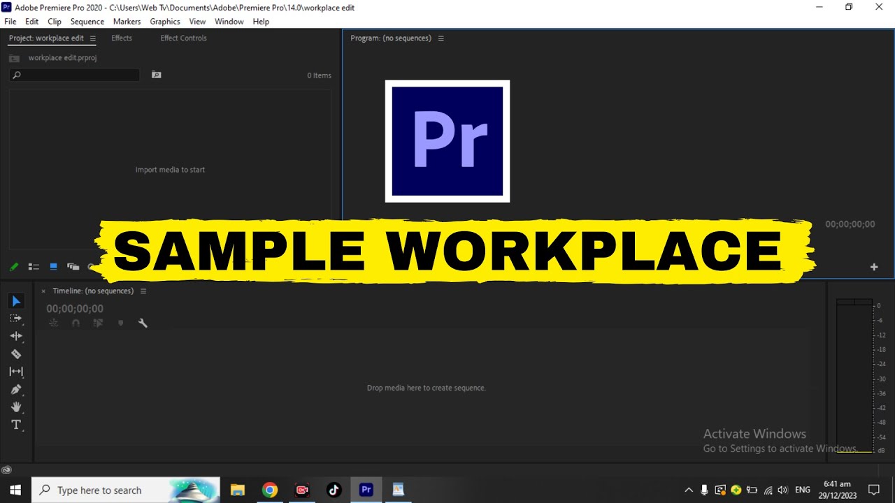 Premiere Pro Workspace Tutorial | Sample Workplace Edit - YouTube