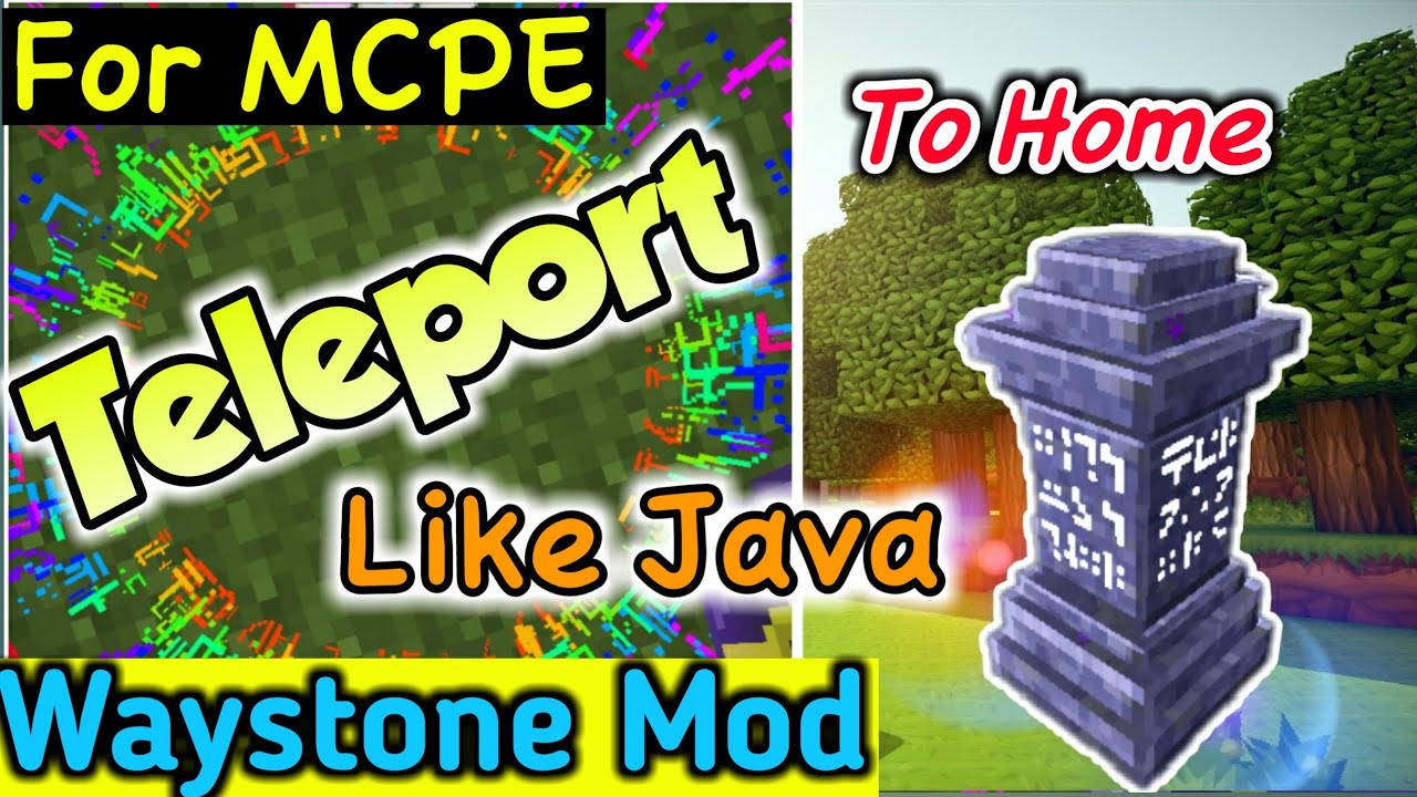 Way stone | teleportation Mod For Minecraft Pe (Android iOS) Hindi ...