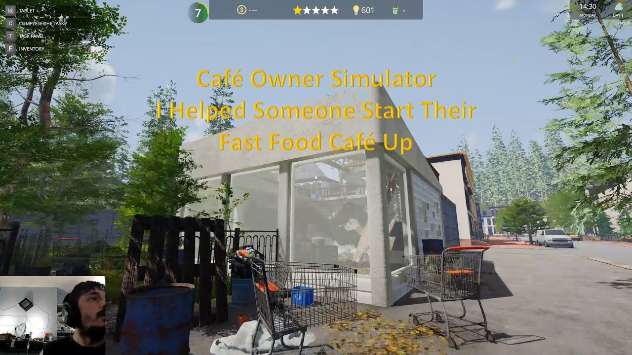 Café Owner Simulator I Helped Someone Start A Fast Food Café Up - YouTube