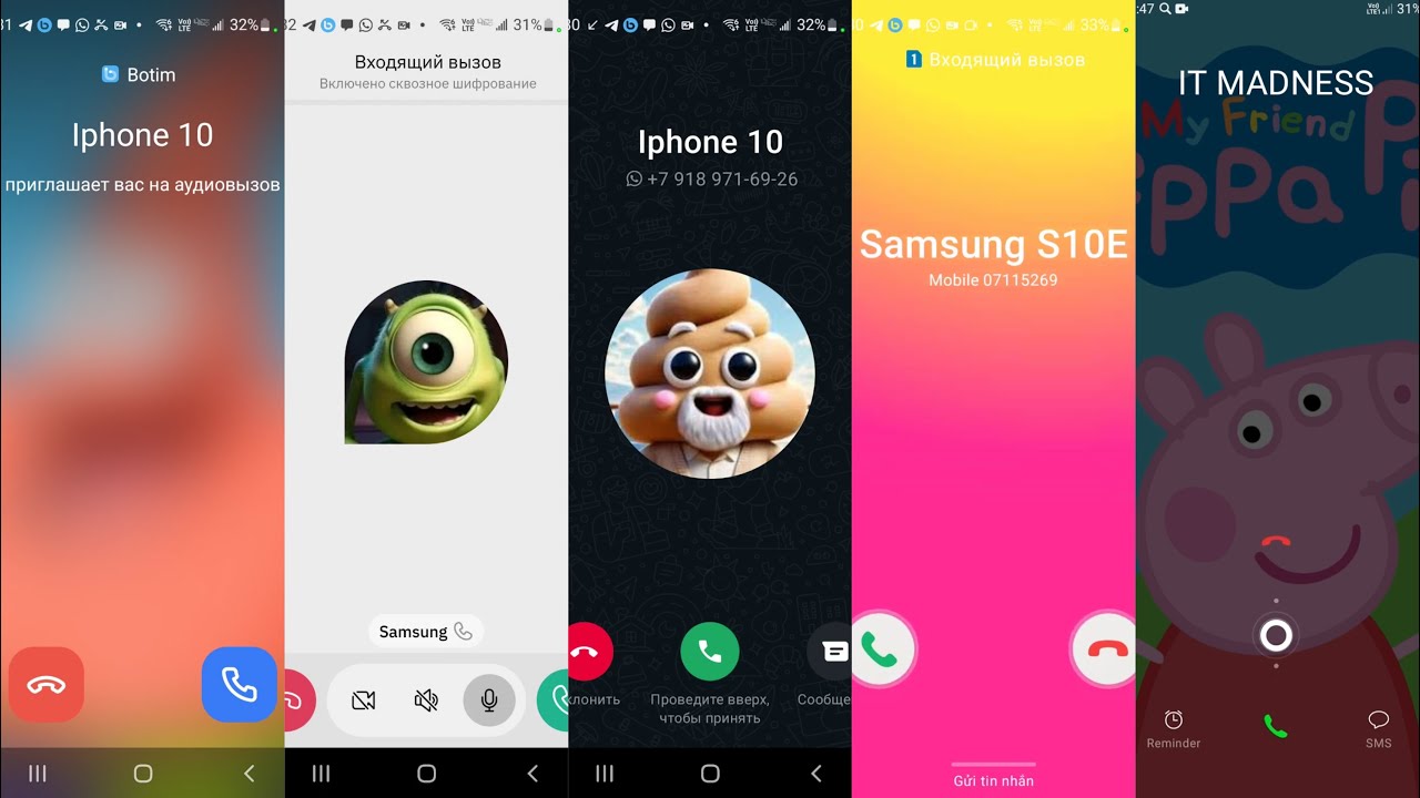 Screen Recording Incoming Call Social Media Botim, Telegram, WhatsApp ...