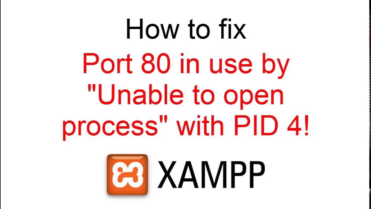 How to fix XAMPP apache [Port 80 in use by "Unable to open process" with PID 4] in easy way 2016 ...