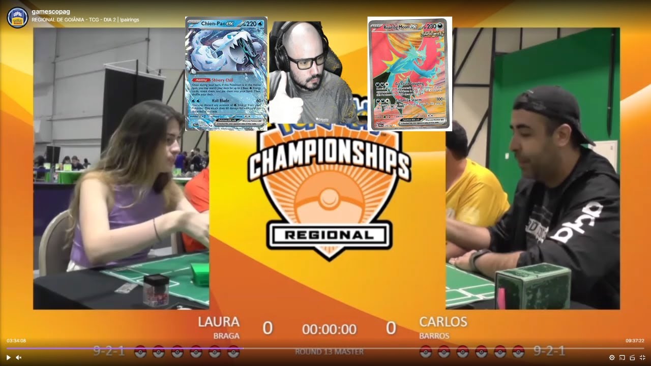 Laura Braga VS Carlos Barros l Goiânia Regional Day 2 Pokemon TCG ...