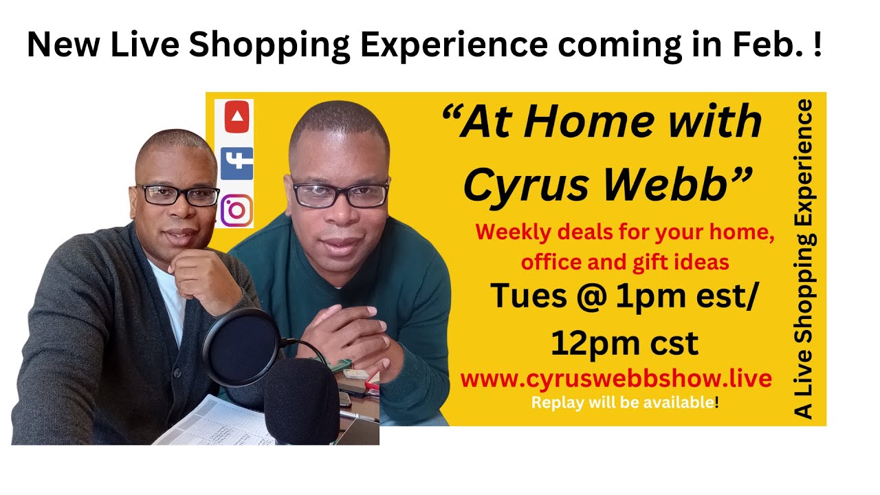 Introducing a new live shopping experience At Home with Cyrus Webb - YouTube