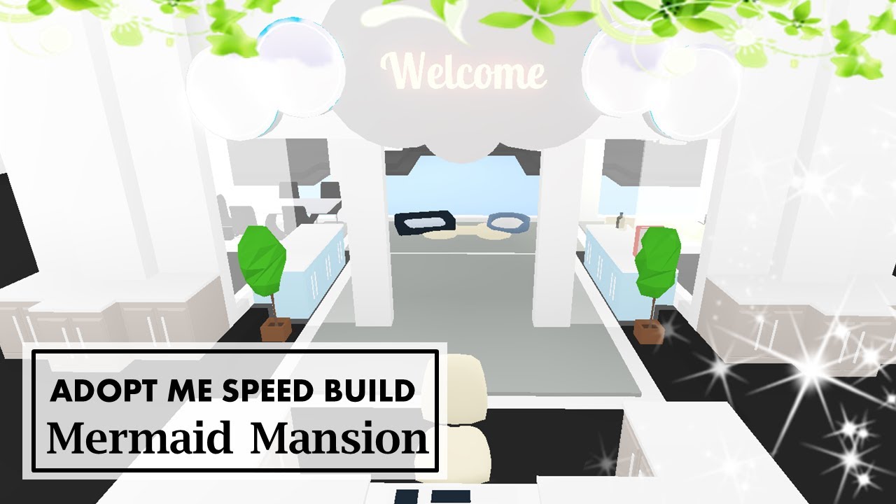 MERMAID MANSION 🐚 SWIMING POOL PART 1 🐚 ROBLOX ADOPT ME SPEED BUILD ...