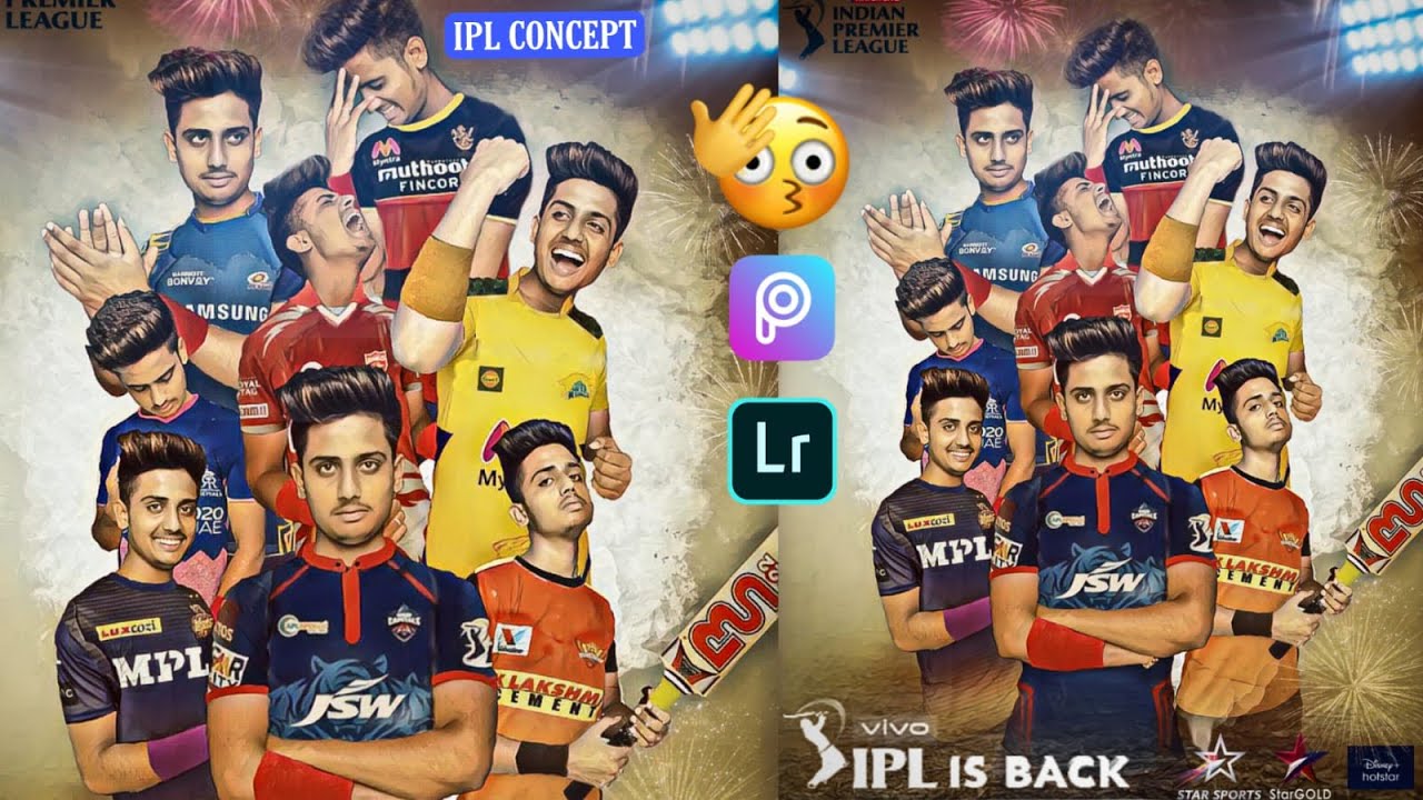 IPL CONCEPT 2021 || CRICKET PHOTO EDITING || IPL PHOTO EDITING ...