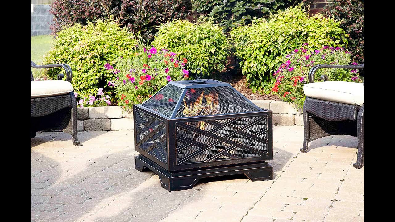 Pleasant Hearth Martin Fire Pit - YouTube