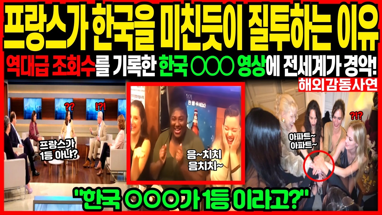 《해외감동사연》 프랑스가 한국을 미친듯이 질투하는 이유 한국의 영상 때문에 전세계 충격 I 감동사연 실제사연 해외사연