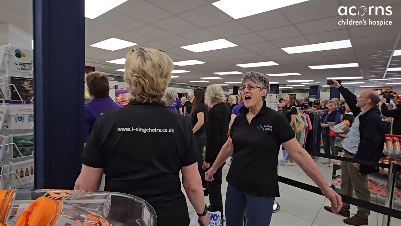 Acorns Charity Shop Superstore Opens With Musical Flash Mob - YouTube