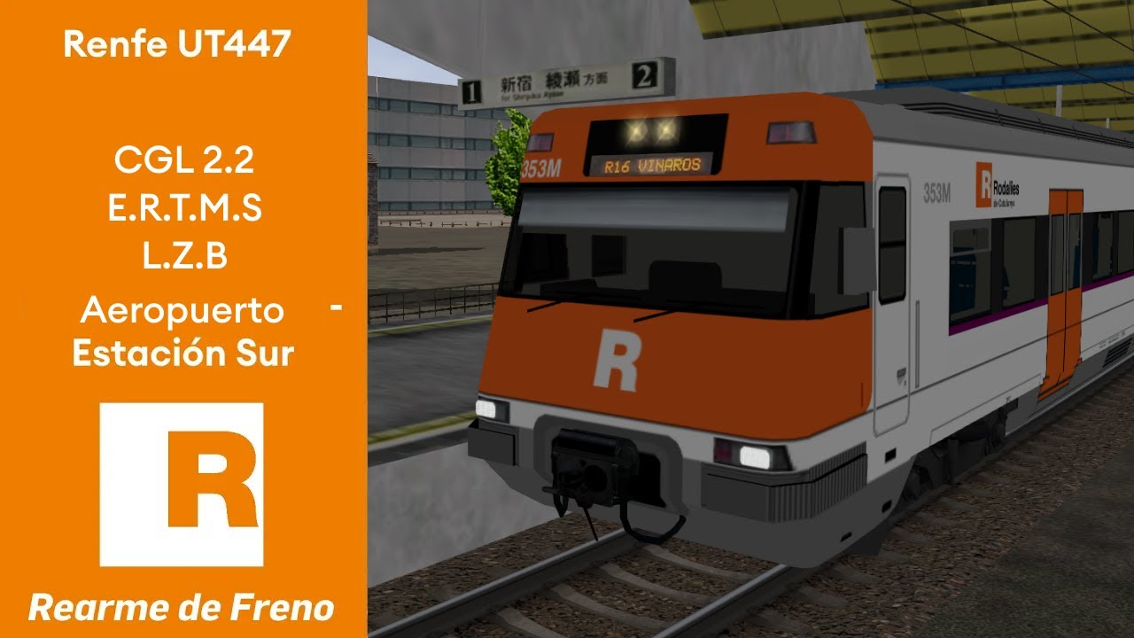 UT447-ETCS-ASFA DIGITAL: Aeropuerto - Estación SUR | Open Rails - YouTube