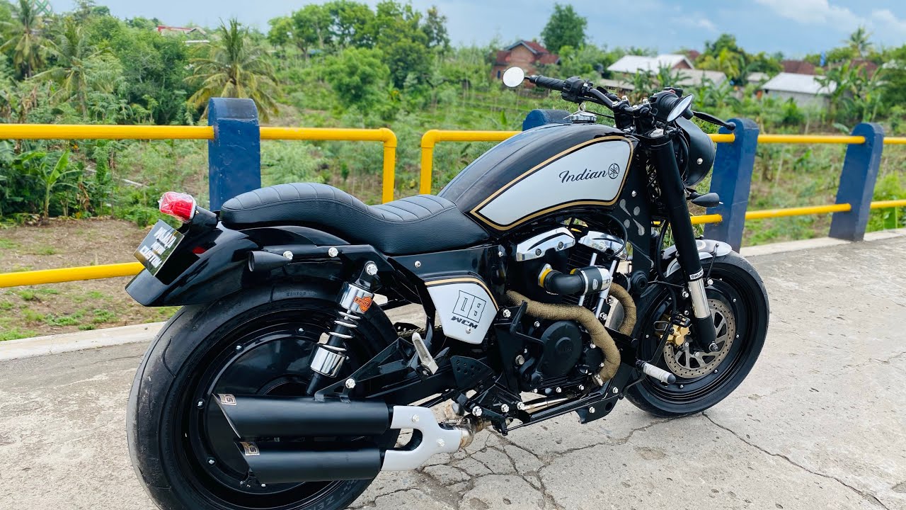 Custom byson ala indian bobber - YouTube