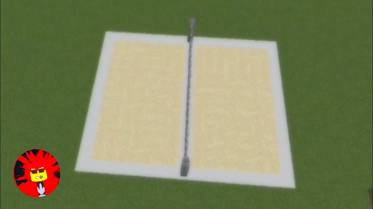 Building A Volleyball Court In Minecraft - YouTube