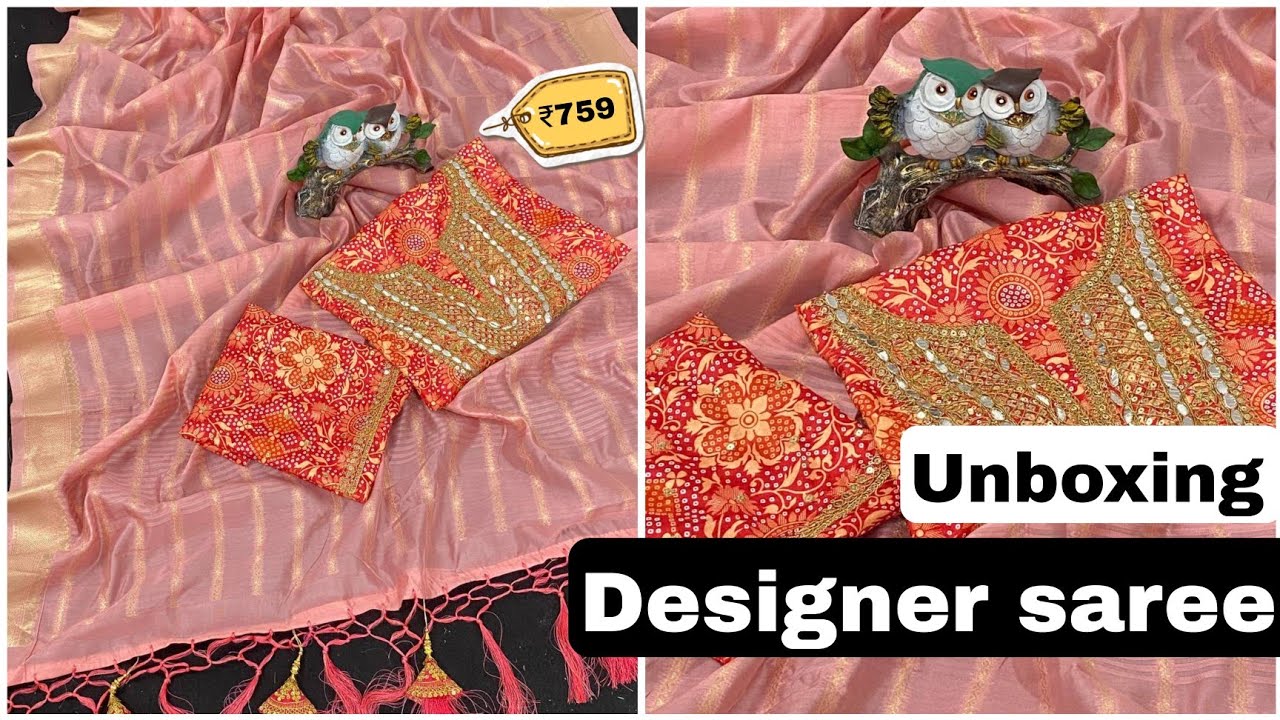 Gajri Colour Saree Exclusive Beautiful Designer Bollywood Indian Party ...