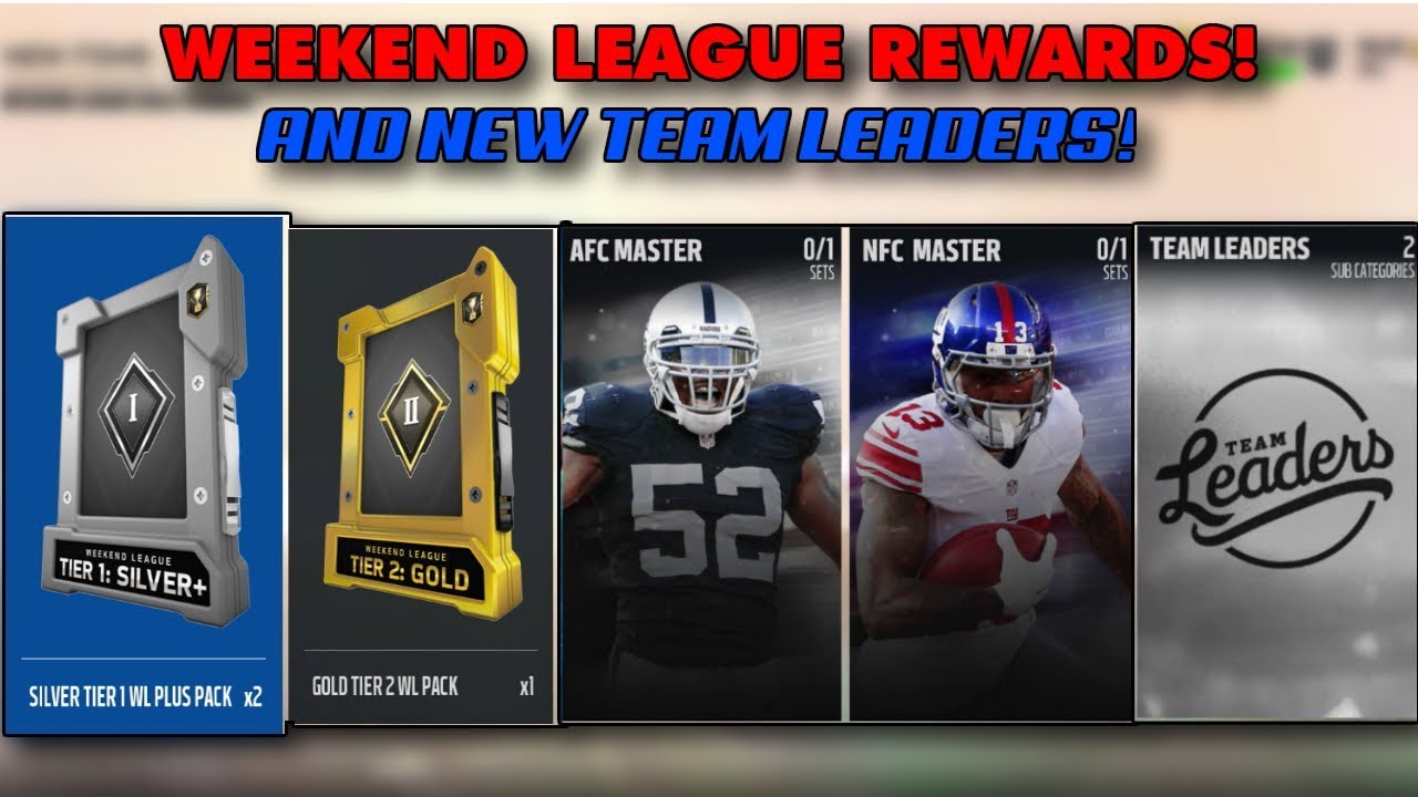 WEEKEND LEAGUE REWARDS GOLD TIER 2! TEAM LEADER SETS & SOLOS NOW IN THE ...