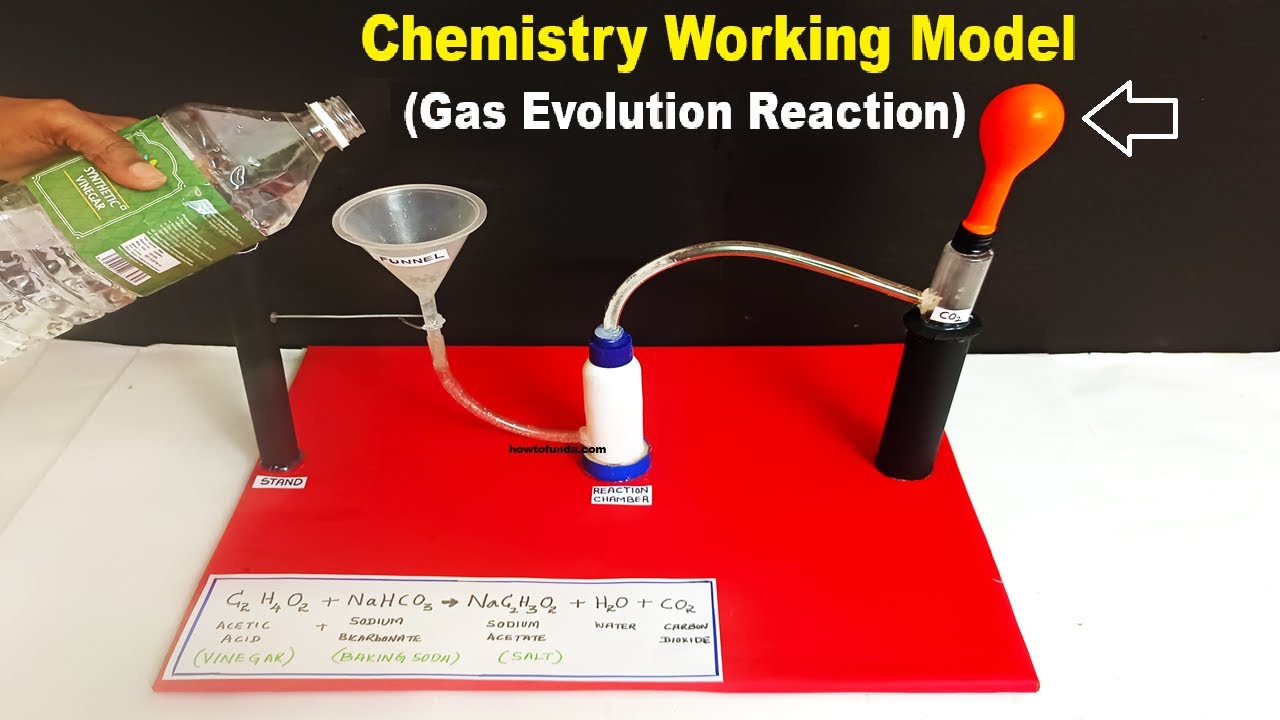 chemistry working model on gas evolution reaction - science project for ...
