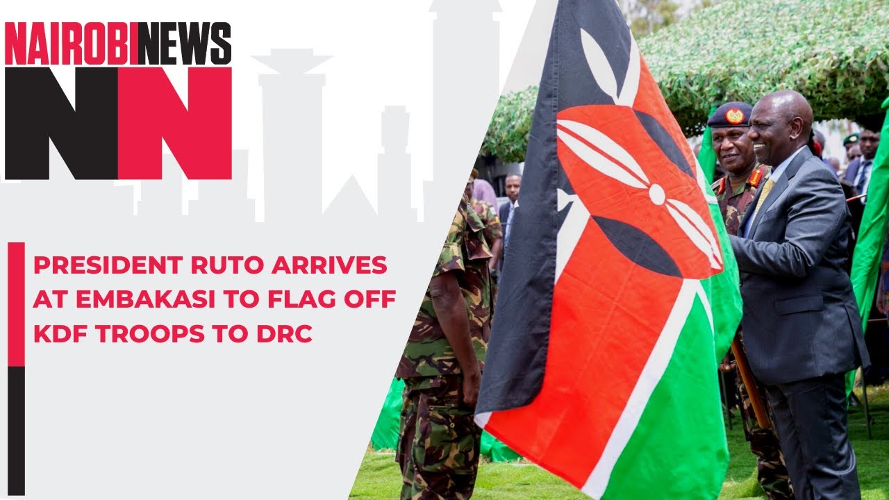 President Ruto arrives at Embakasi Garrison where he will flag off KDF ...