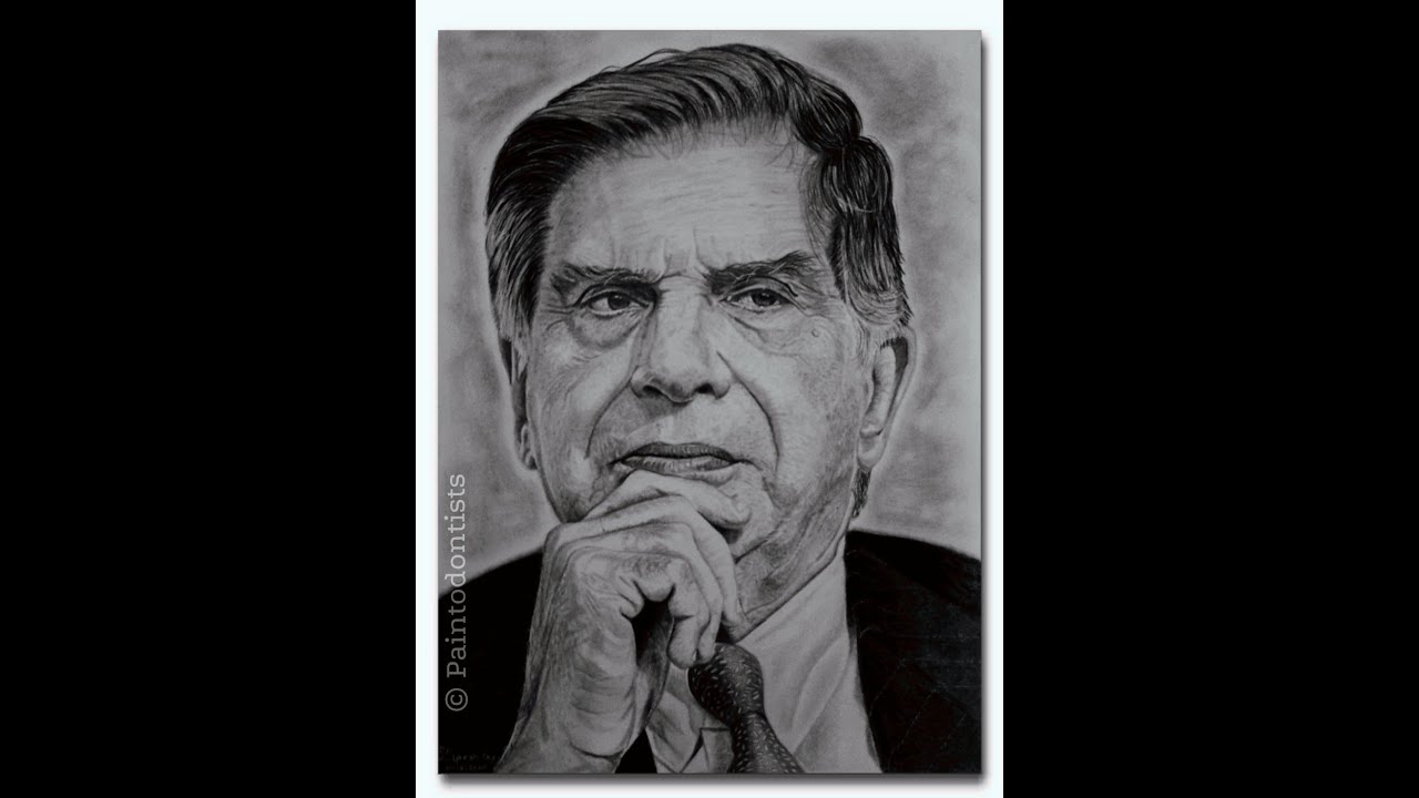 Drawing Ratan Tata Sir | An inspiration | Pencil sketch | Timelapse ...