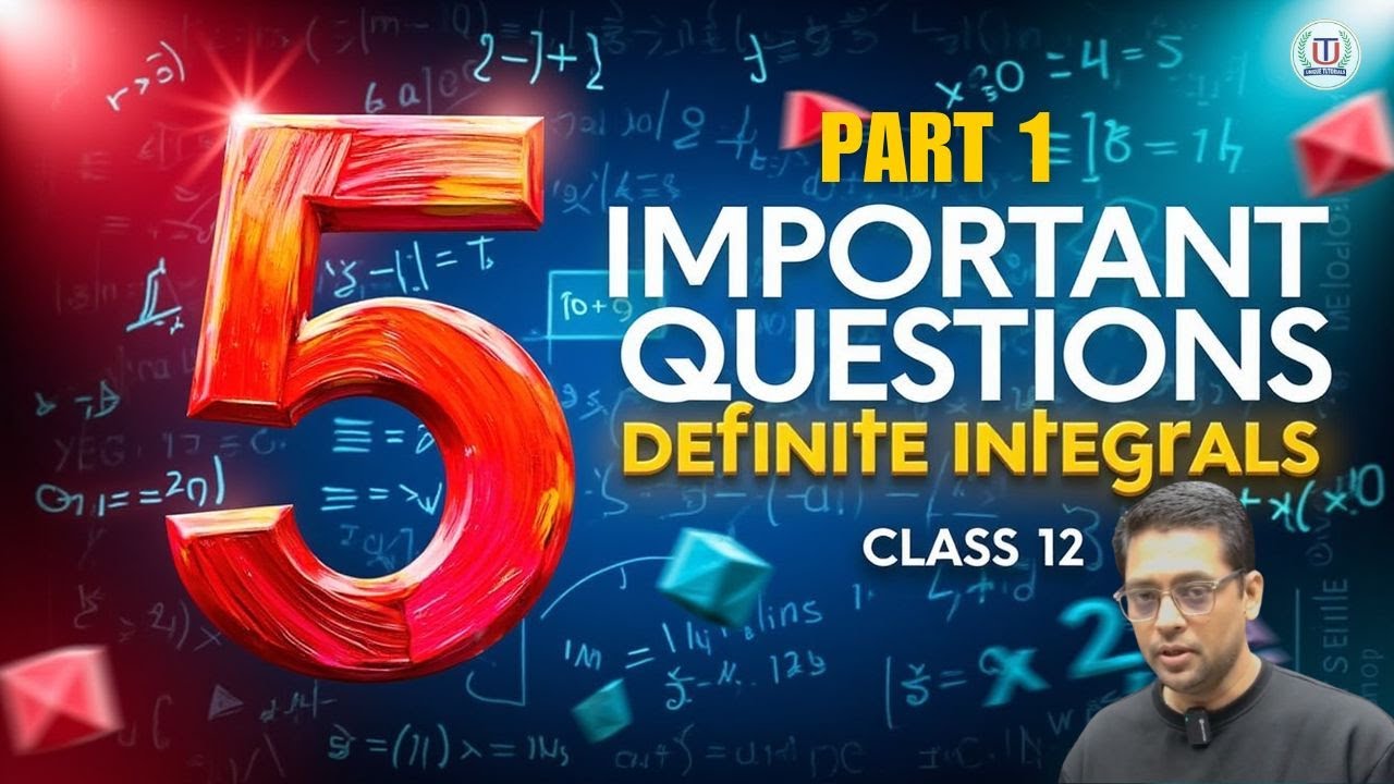 5 Most Important Questions DEFINITE INTEGRATION #class12maths - YouTube