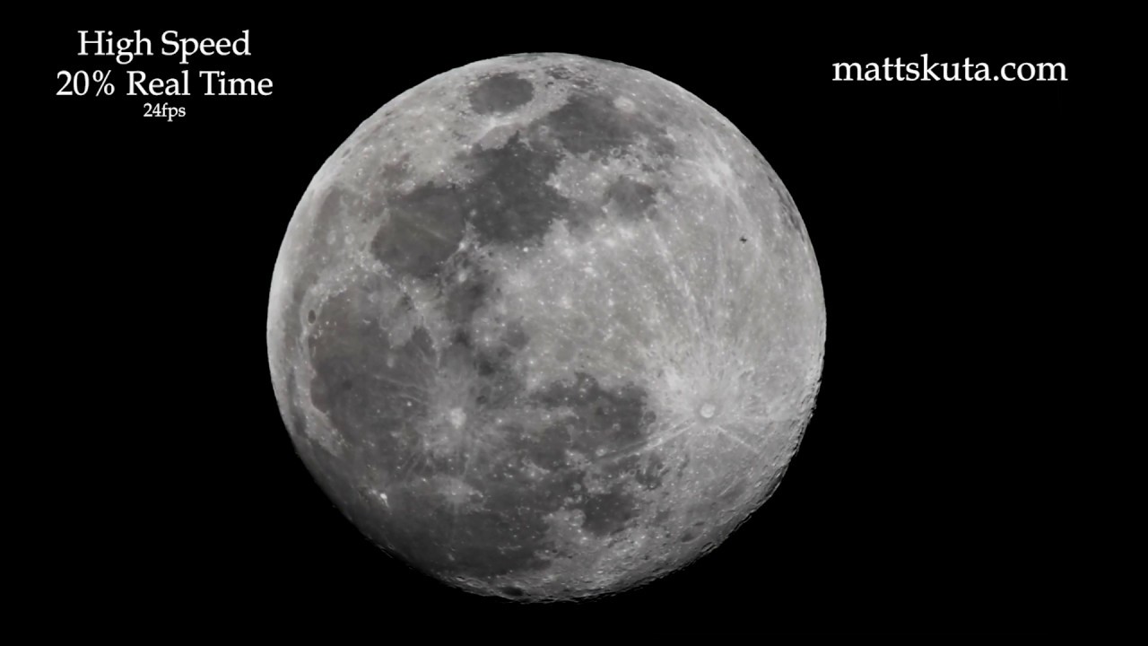 International Space Station passing between Earth and the Moon - YouTube