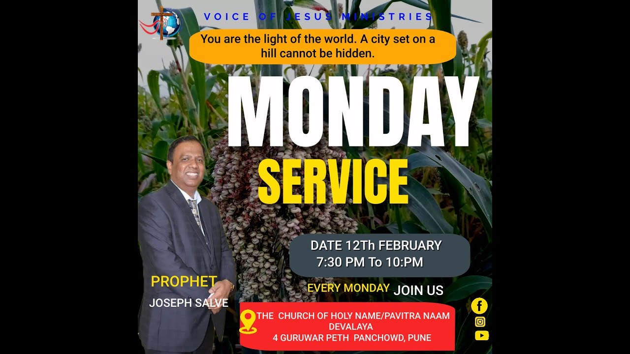 Prophet Joseph Salve Ministries -Monday Blessing Service 12th Feb 24 ...