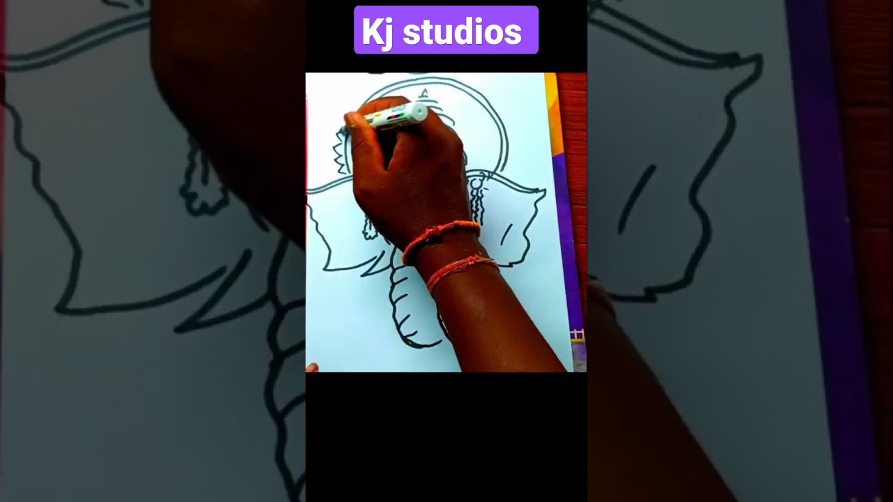 Ganapati bappa morya painting/How To Draw lord Ganesha #shorts #viral # ...