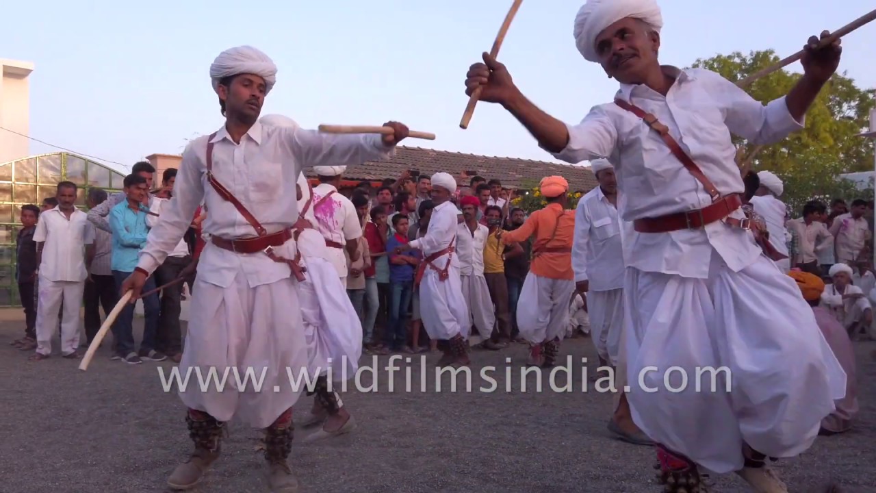 Traditional Rajasthani Dandiya Gher Dance Of Bhawrani On The Festival