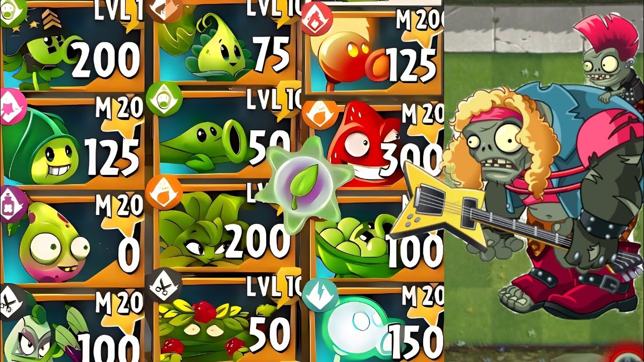 Plants vs Zombies2 100 zombie vs all plants max level? Pvz2 custom ...