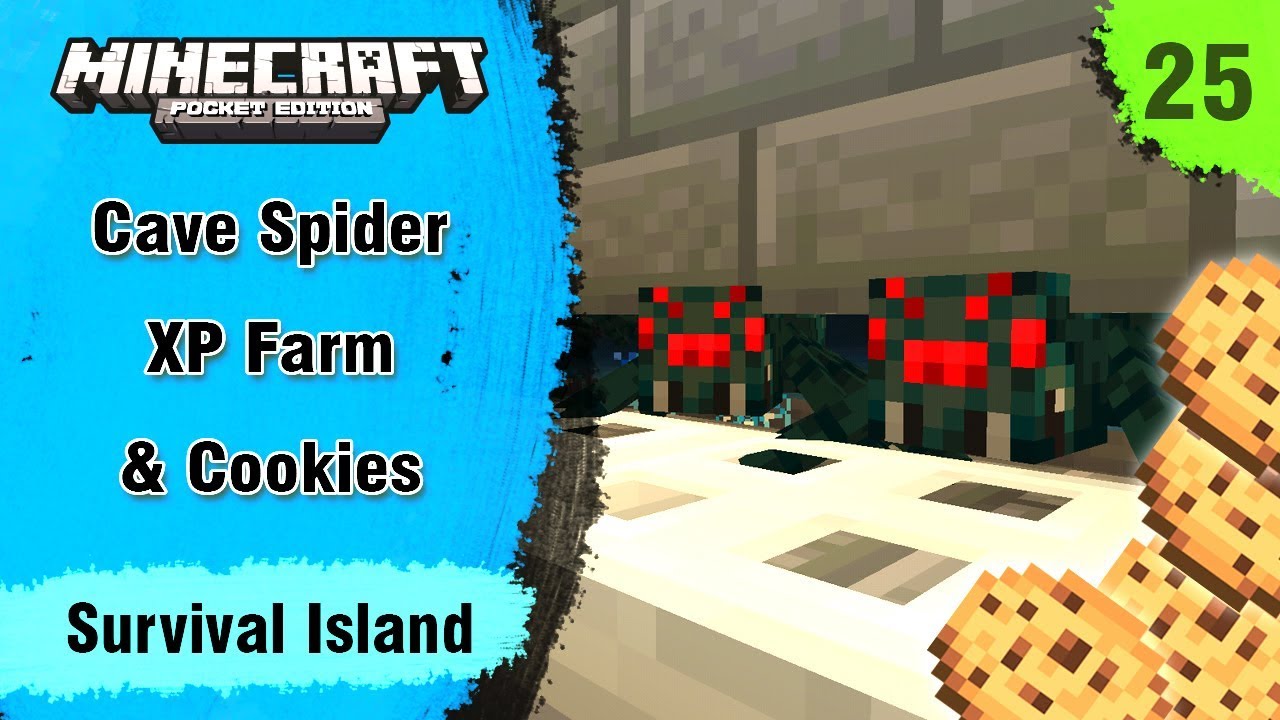 Survival Island #25 - Making Cookies & Cave Spider XP Farm ...