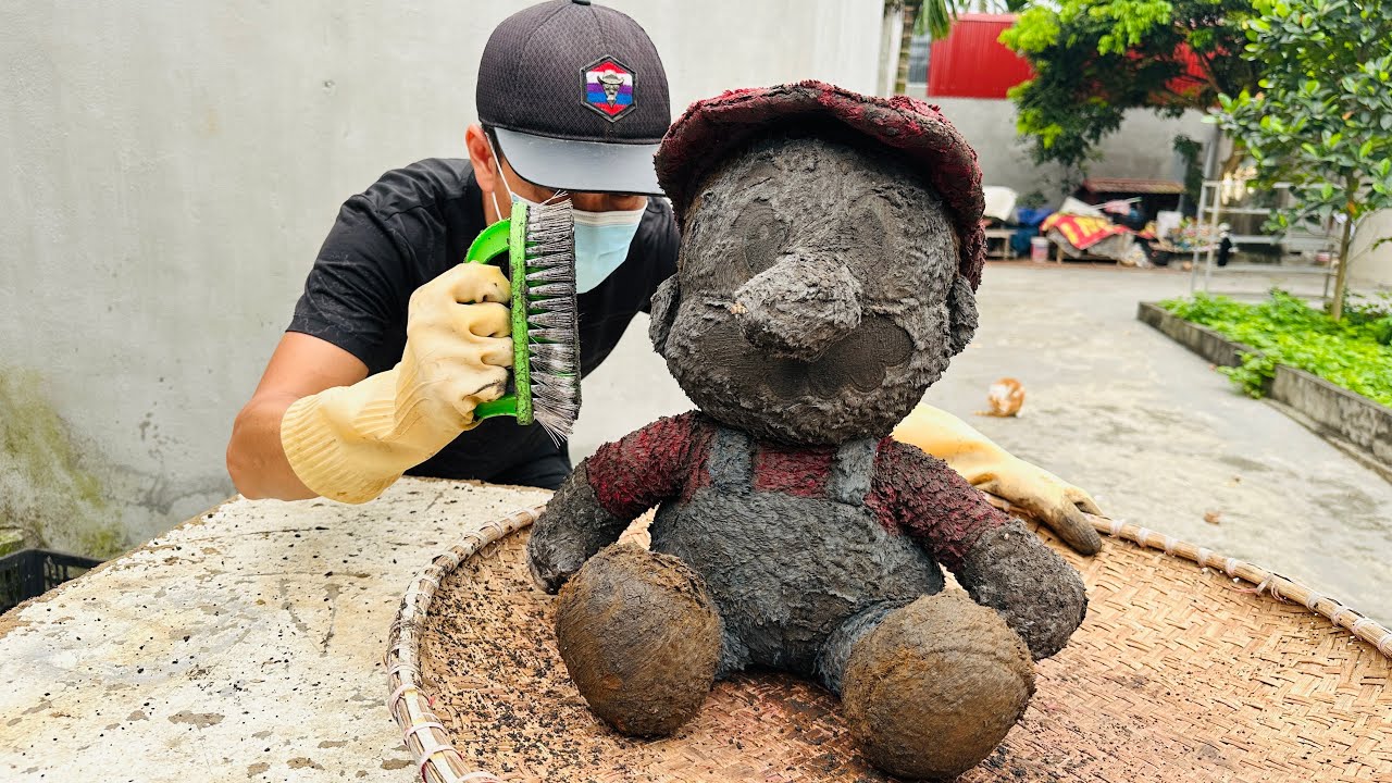 MARIO Muddled Cleaning transforms Rescue teddy bear The most perfect ...