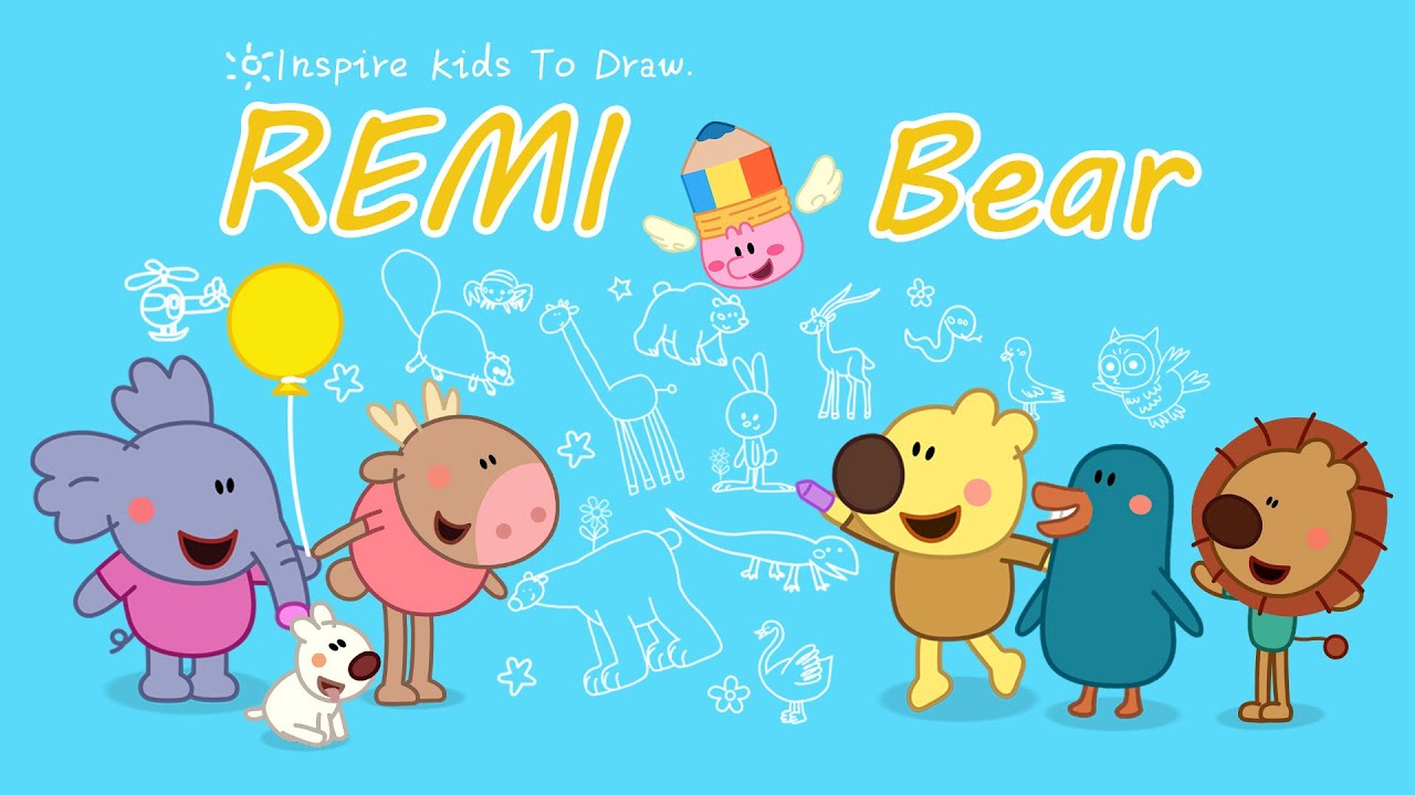 Remi Bear Draws a Dog House 🐾 | Episode 1 | Cartoons for Kids - YouTube