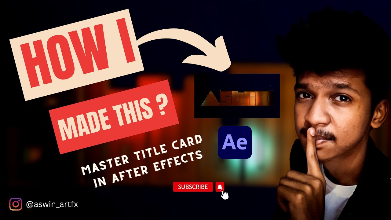 How i made this master title card intro by using my name ? l Aswin ...