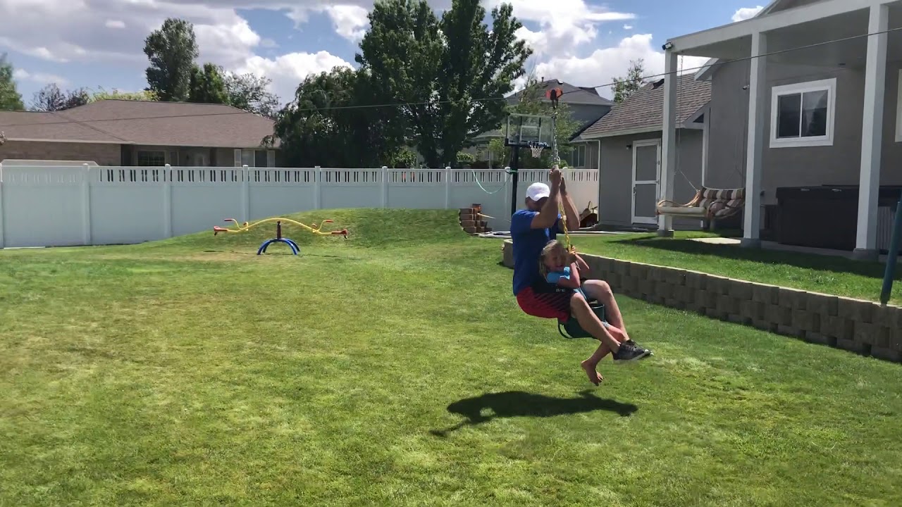 Fun Simple Backyard Zip Line by Zipline Utah - YouTube