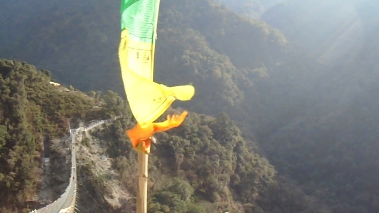 Suspension Bridge at Jhinu Dada Hot Spring - YouTube