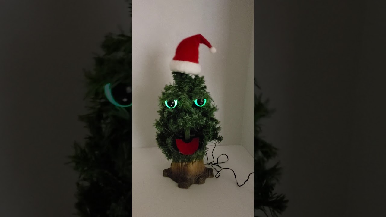 Gemmy Douglas Fir Dancing Tree Animated Sings Talks 18" Vintage - YouTube