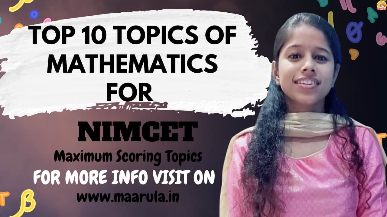 Most Scoring Mathematics Topics For NIMCET YouTube Most Scoring Mathematics Topics For NIMCET YouTube