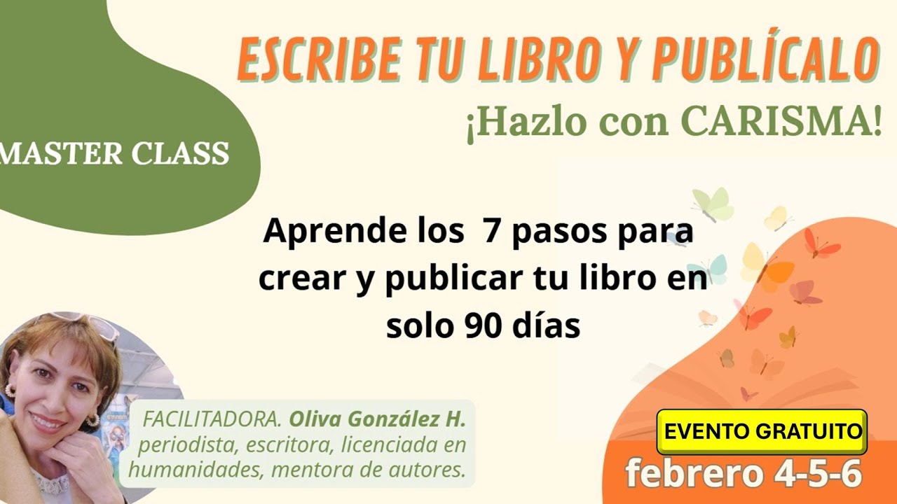 Master Class "Escribe y publica tu libro" - Hazlo con Carisma - YouTube