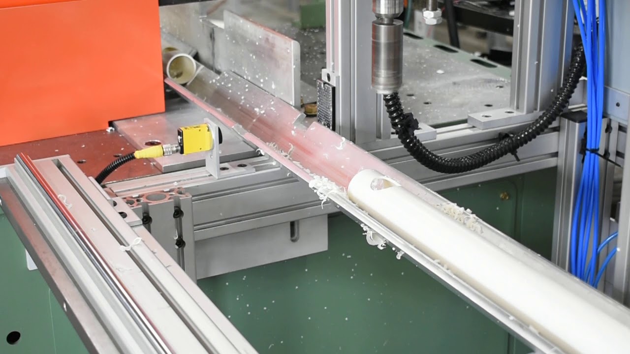 Automatic PVC Pipe Drilling and Cutting - YouTube