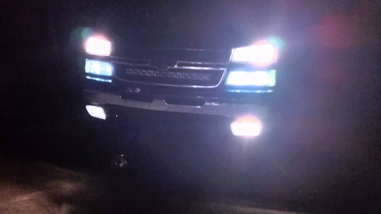 04 Silverado HID/switchback/light bar display - YouTube