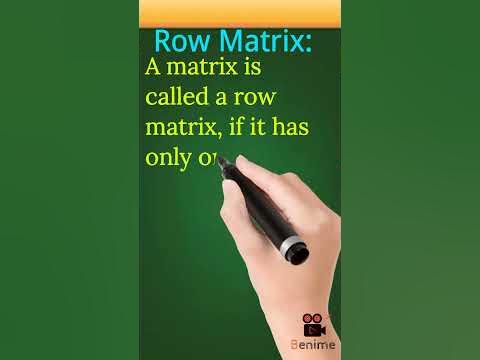 What is Row Matrix? Definition of Row Matrix? #rowmatrix #matrix # ...