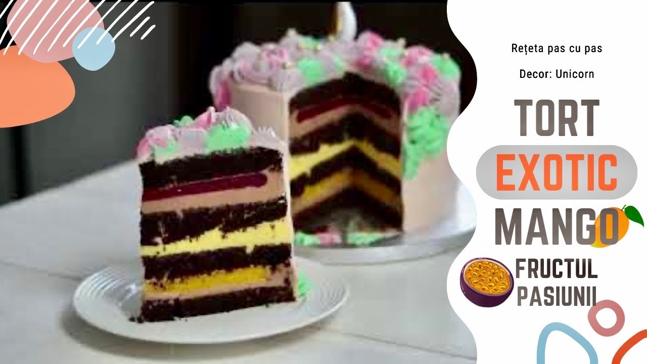 Tort exotic. Mango, zmeura si fructul pasiunii | Taby's Welt - YouTube