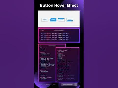 CSS Button Hover Effects 💯 #css #html #javascript #webdevelopment #coding #frontend #reactjs ...