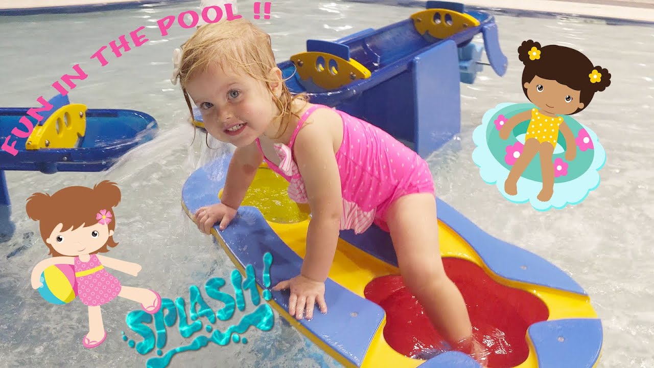 Kids Indoor Pool Fun Playtime | Pretend Play Pool Toys | Kids Winter ...