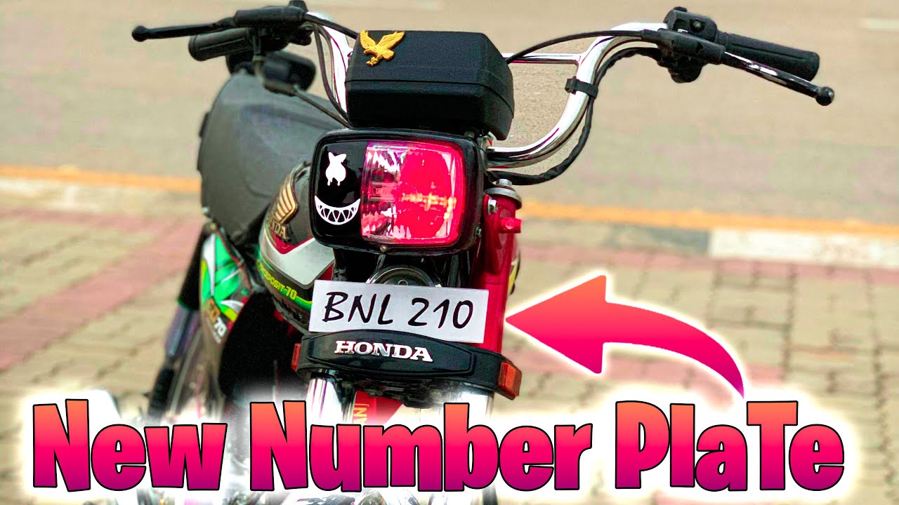 New Front Num Plate installed😍|Round Circles🔥|Shughal Mela ️ - YouTube