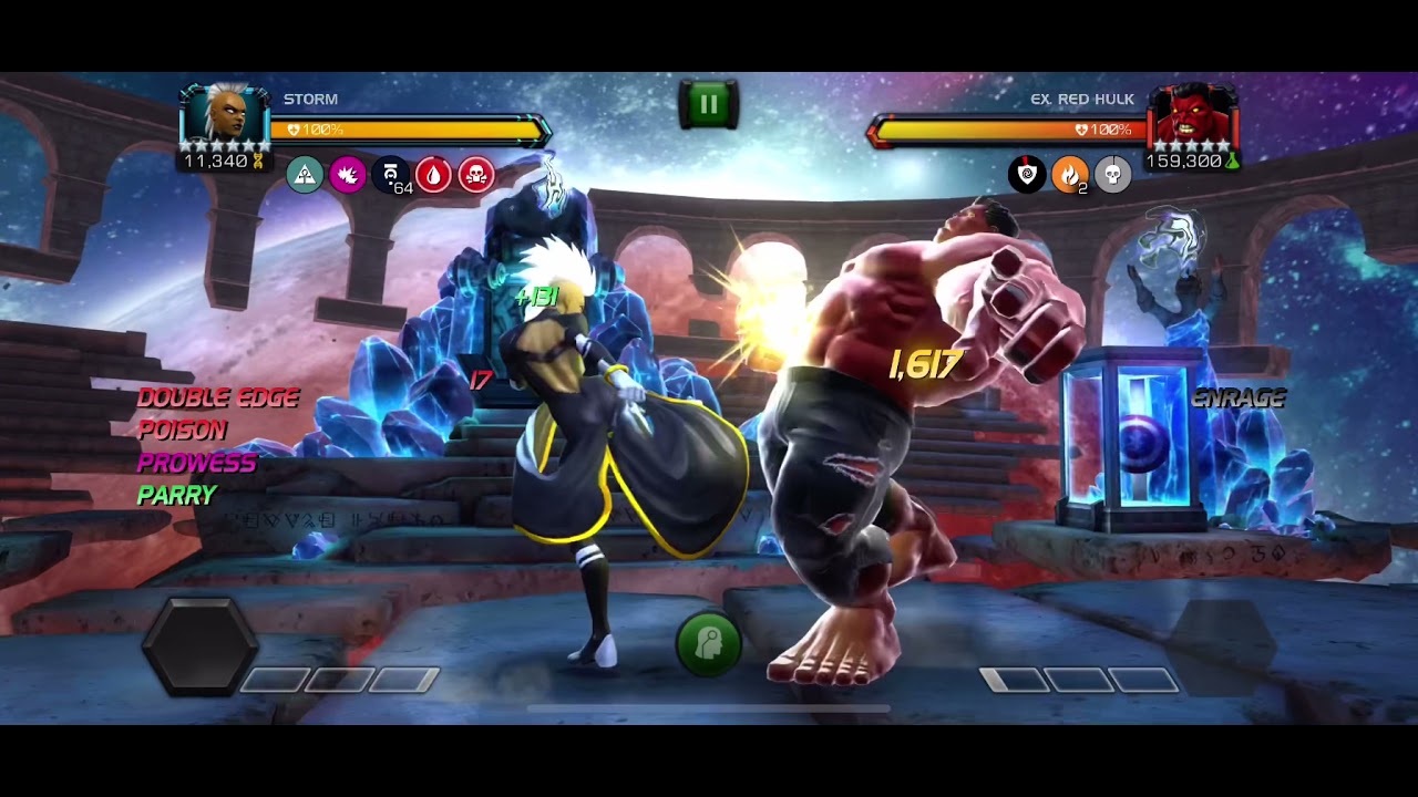 MCOC- LOL Red Hulk solo with rank 1 6* Horseman Storm - YouTube